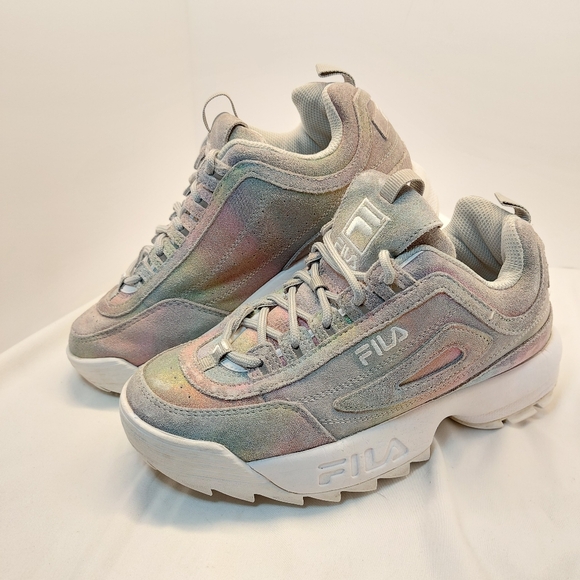 Fila | Shoes | Fila Disruptor Ii Prism Suede Leather Rainbow Iridescent ...